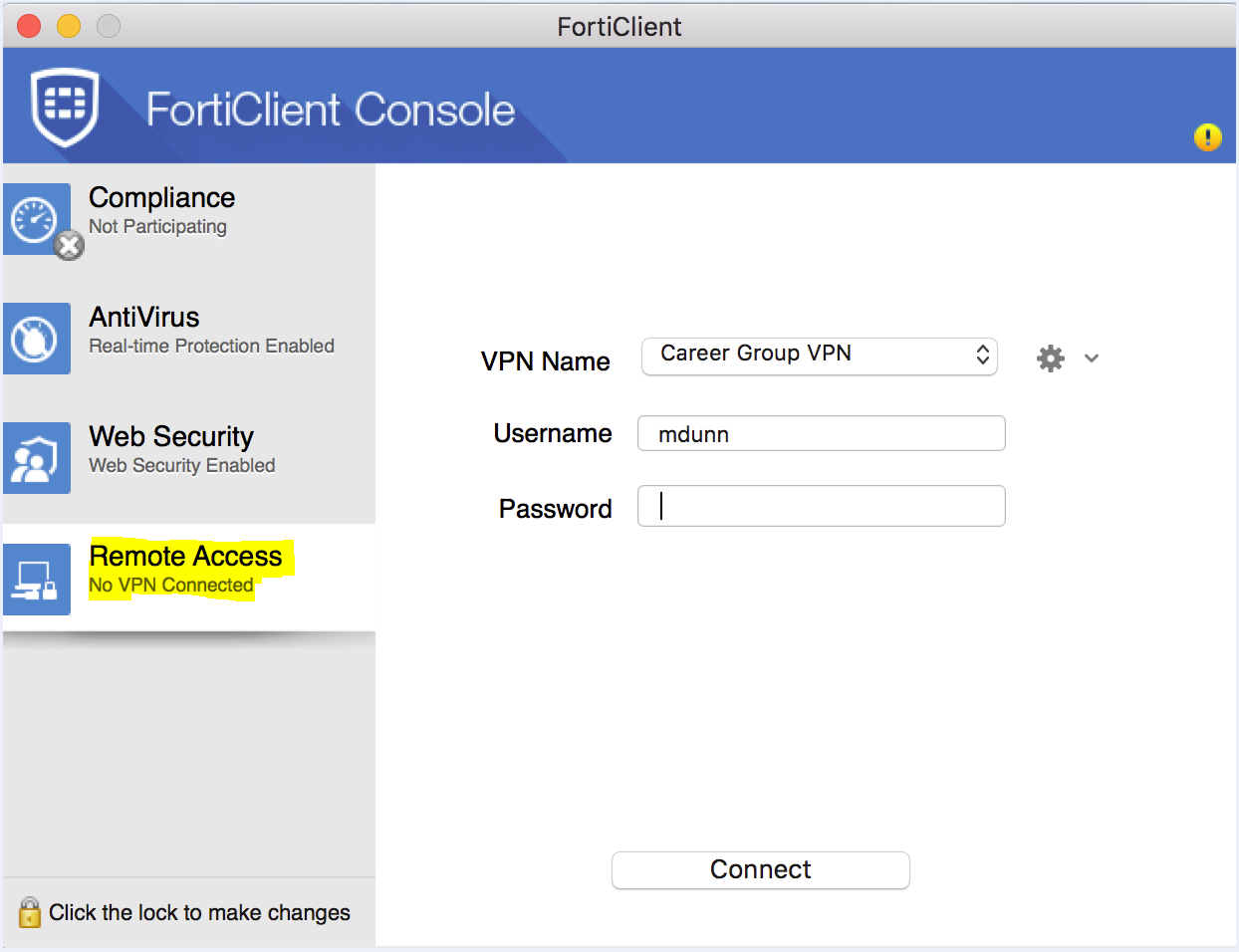 Forticlient - Mac Installation Instructions – Career Group Companies